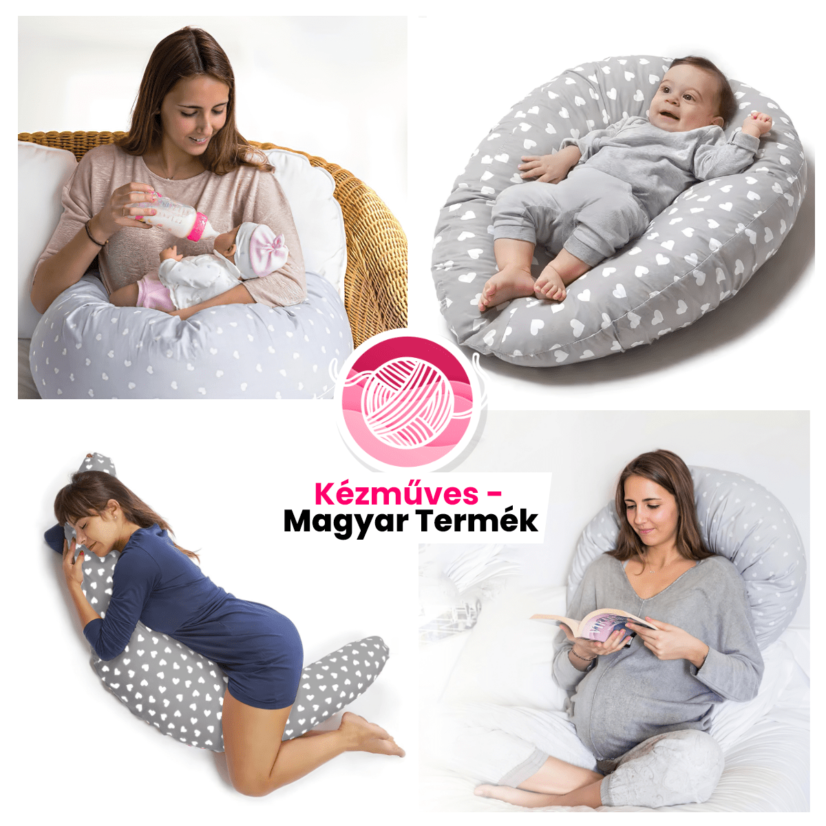 3in1 Szoptató Párnává Alakítható Babafészek és Kismama Párna